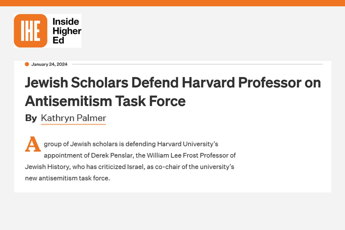 Jewish Scholars Defend Harvard Professor on Antisemitism Task Force ...